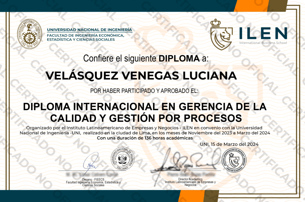 CERTIFICADO UNI_Calidad - Instituto ILEN